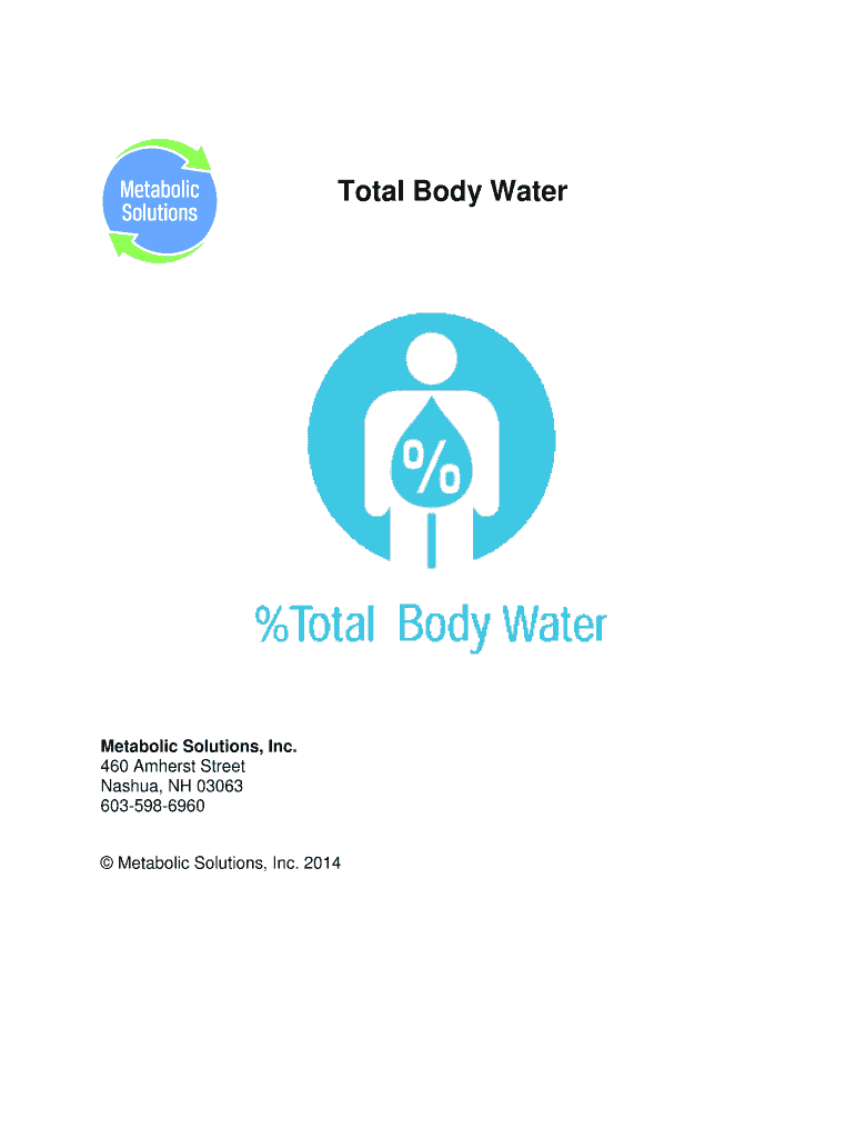 Fillable Online Total Body Water Fax Email Print - pdfFiller
