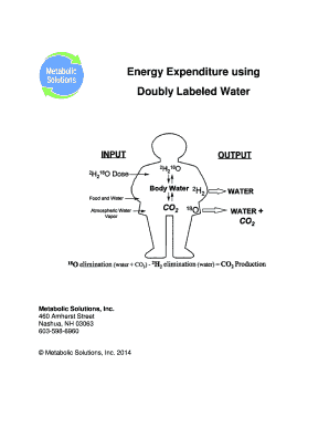 Fillable Online Measuring Energy Expenditure Using The Doubly Labeled ...