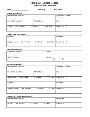 Fillable Online Intake form - VHC Physician Group Fax Email Print ...