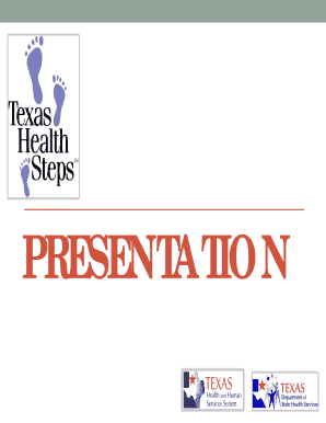 Fillable Online Texas bHealth Stepsb Presentation Fax Email Print ...