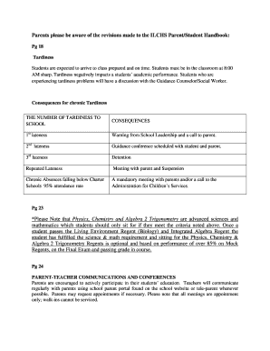 Fillable Online Parents please be aware of the revisions made to the ...