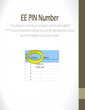 Fillable Online EE PIN Number - Total Financial Group Fax Email Print ...