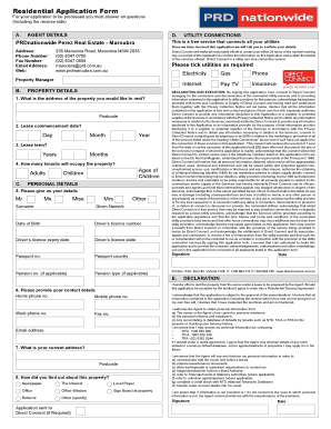 Fillable Online Application bFormb - Part One - PRDnationwide Fax Email Print - pdfFiller