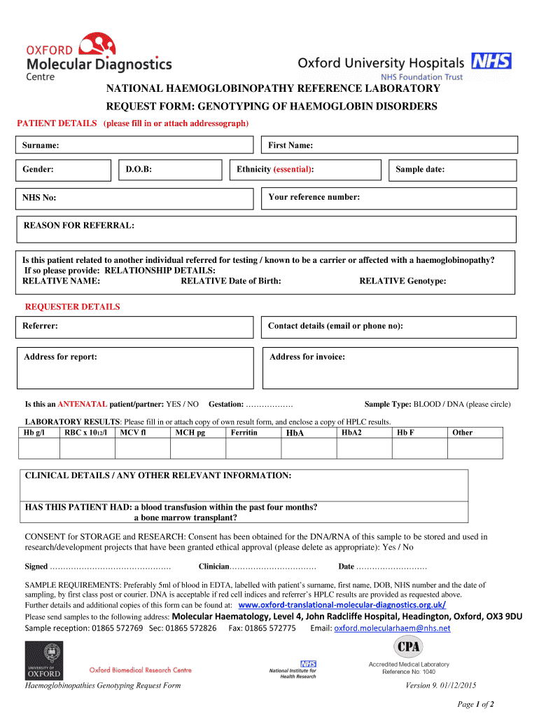 Fillable Online oxford-translational-molecular-diagnostics org NATIONAL ...