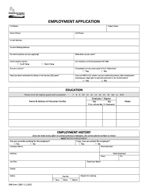 Fillable Online Form 1200 - Employment Application Fax Email Print - pdfFiller