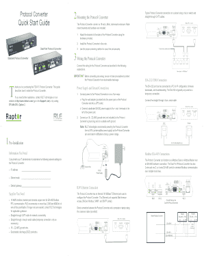 Fillable Online 1 2 3Wiring the Protocol Converter - RLE Technologies Fax Email Print - pdfFiller