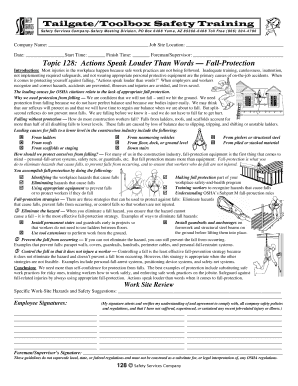 Fillable Online TAILGATETOOLBOX SAFETY MEETINGS - LP Management Fax ...