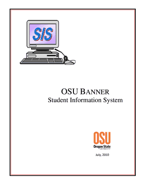 Fillable Online OSU Banner Student Information System is a collection ...