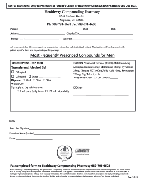 Fillable Online Patient specific label and in patient specific Fax ...