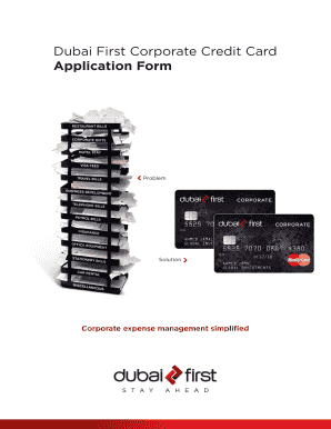 Fillable Online Dubai First Corporate Credit Card Application Form Fax ...