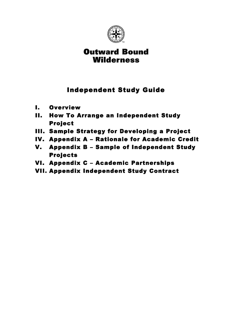 Fillable Online outwardbound Independent Study Guidelines.doc ...