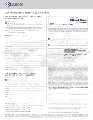Fillable Online IHR KARTENANTRAG DINERS CLUB Gold CARD Fax Email Print ...