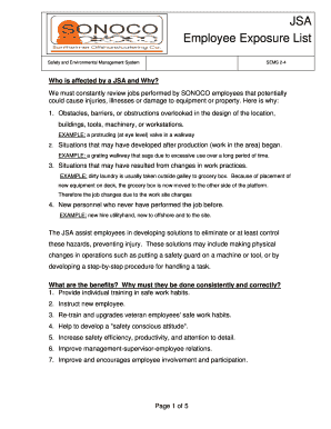 Fillable Online Employee Exposure List Fax Email Print - pdfFiller