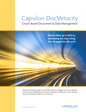 Fillable Online Capsilon DocVelocity Product Brochure Fax Email Print ...