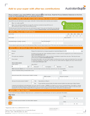 Fillable Online Add to your super with after-tax bcontributionsb ...
