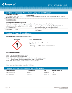 Fillable Online Buffer Solution pH 7.00. MSDS sheet for Buffer Solution ...