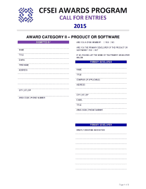 Fillable Online cfsei memberclicks CFSEI AWARDS PROGRAM - cfseimemberclicksnet - cfsei ...