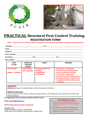 Fillable Online pcsib org PRACTICAL Structural Pest Control Training ...