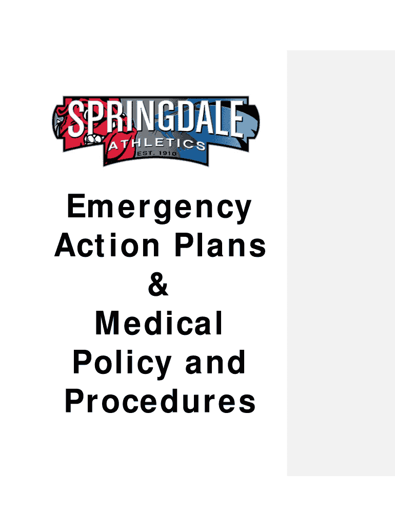 Fillable Online atep uark Emergency Action Plans Medical Policy and ...