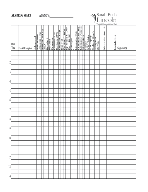 Fillable Online ALS Drug Check Sheet - Sarah Bush Lincoln Health Center ...