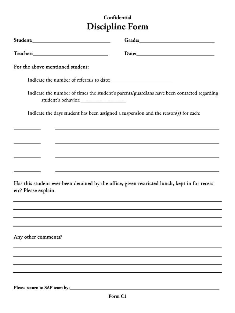 Fillable Online leusd cce schoolfusion Discipline Form Fax Email Print ...