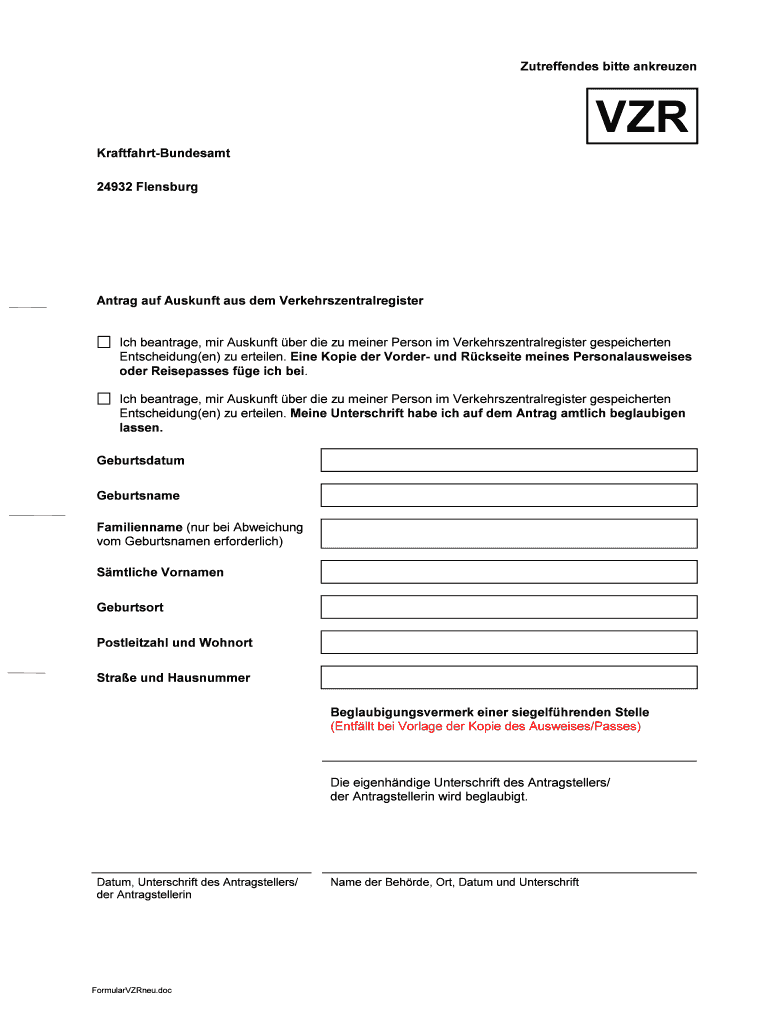 Ausfüllbar Online zwickau FormularVZRneu.doc Fax Email Drucken - pdfFiller