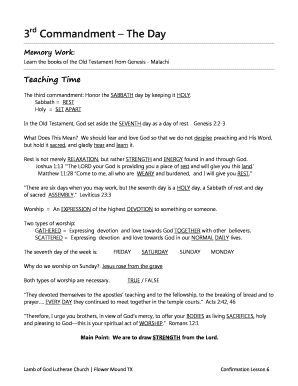 Fillable Online log 3rd Commandment The Day - Lamb of God Lutheran Church - log Fax Email Print ...