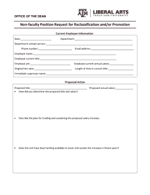 promotion justification form Templates - Fillable & Printable Samples ...