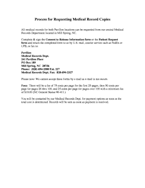 Fillable Online Process for Requesting Medical Record Copies ...