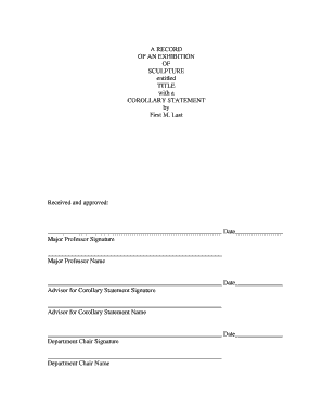 Fillable Online library pratt OF AN EXHIBITION OF SCULPTURE TITLE ...