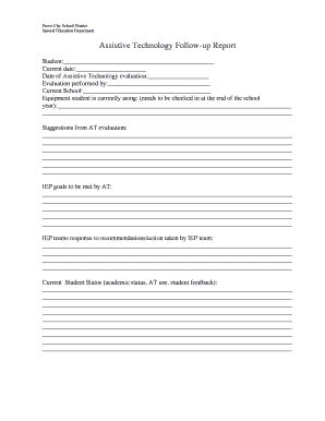 Fillable Online set provo Assistive Technology Follow-up Report ...