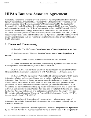 Fillable Online HIPAA Business Associate Agreement ...