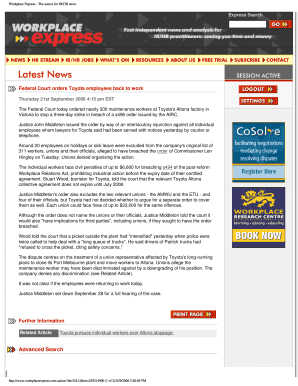 Fillable Online Workplace Express - The source for IR/HR news. - Stuart ...