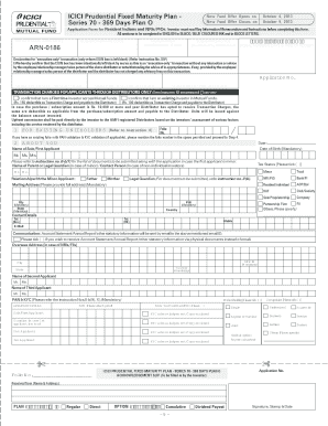 Fillable Online ICICI Prudential Fixed Maturity Plan - Series 70 - 369 Days Plan O ... Fax Email ...
