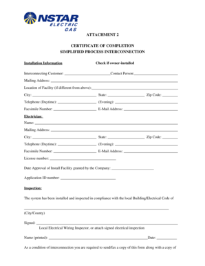 Fillable Online Simplified Process Interconnection Application ...
