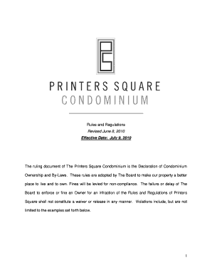 Fillable Online Printers Square Rules and Regulations - Dkcondocom Fax ...