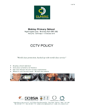 Fillable Online CCTV POLICY CCTV POLICY - Fronter Fax Email Print ...