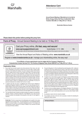Fillable Online Form of Proxy for 2013 Fax Email Print - pdfFiller