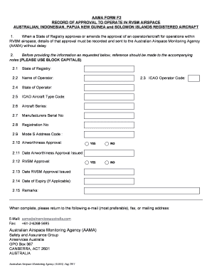 Fillable Online AAMA Form F2 record of approval Fax Email Print - pdfFiller