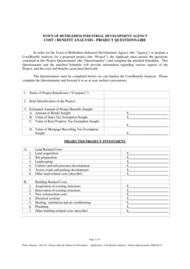 Cost And Benefit Analysis Forms and Templates - Fillable & Printable ...