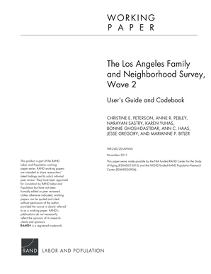 Fillable Online rand Los Angeles Family and Neighborhood Survey Wave 2 ...