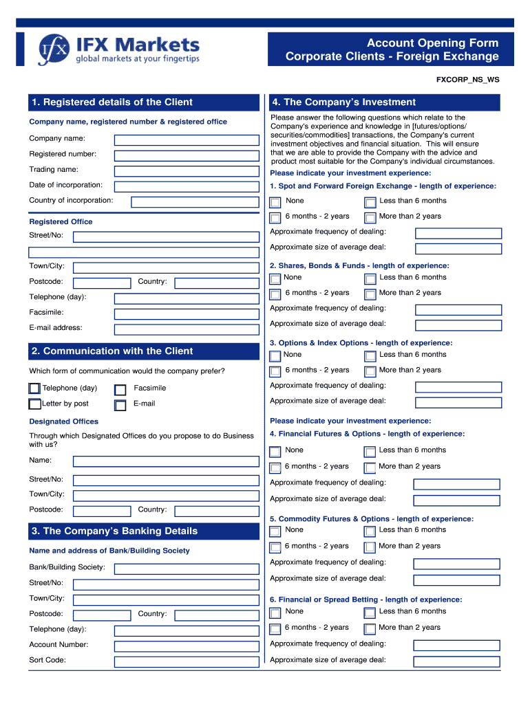 Fillable Online Corporate Clients - Foreign Exchange Fax Email Print - pdfFiller