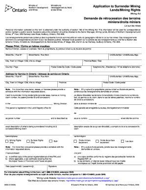 Fillable Online forms ssb gov on Application to Surrender Mining Lands ...