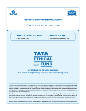 Tata Ethical Fund - Fill Online, Printable, Fillable, Blank | pdfFiller