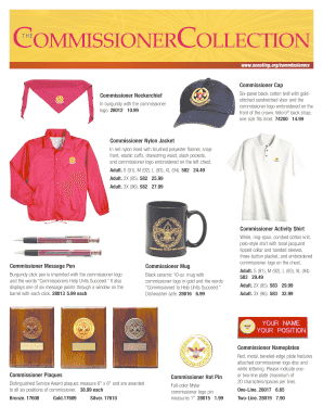 Fillable Online scouting Commissioner Collection Brochure - Boy Scouts ...