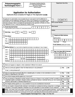 Fillable Online op nysed Application for Authorization - Office of the ...