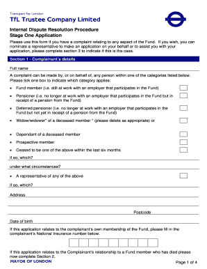 Fillable Online tfl gov stage 2 form pdf download Fax Email Print ...