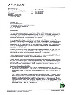 Fillable Online osha State Formal Response to EFAME Report - OSHA ...