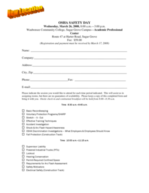 Fillable Online osha OSHA SAFETY DAY - osha Fax Email Print - pdfFiller
