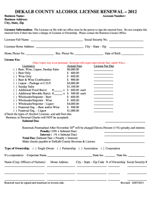 Fillable Online co dekalb ga Alcohol_license_rene.. - DeKalb County ...